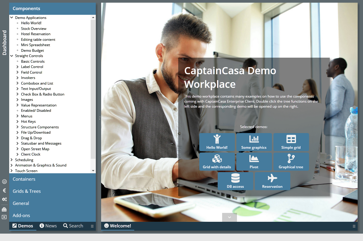 Online Demo Server - CaptainCasa Enterprise Client