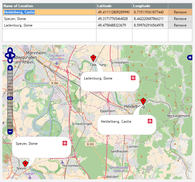 Open Street Map Integration - CaptainCasa Enterprise Client