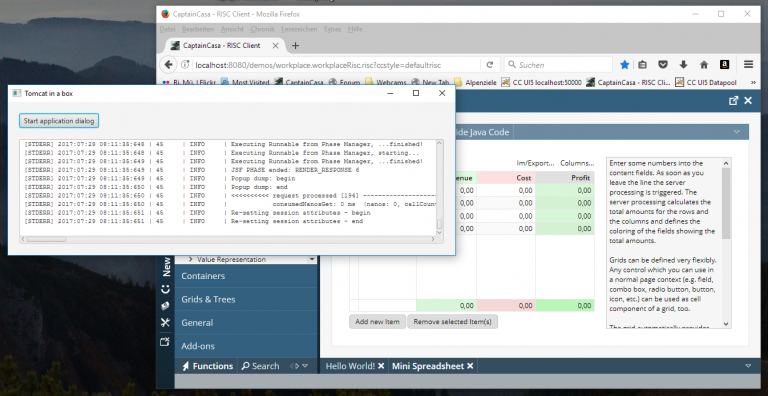 Tomcat/Browser started as "Fat Client Application" - CaptainCasa ...